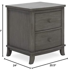 Evolur Signature Amsterdam Night Stand in Smokey Brushed Grey