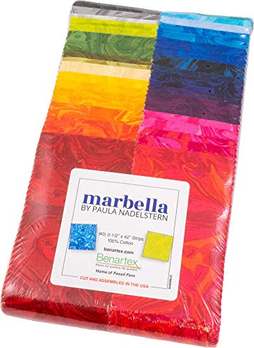 Paula Nadelstern Marbella Strip-Pies 40 2.5-inch Strips Jelly Roll Benartex