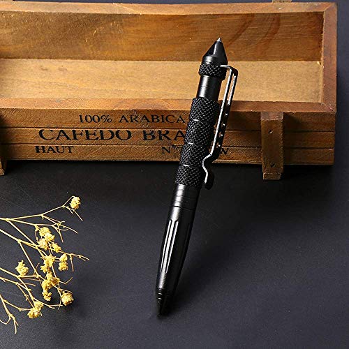 Holoras Tactical Pen Aluminum Self Defense Pen with 4 Ink Refill, Tactical Ballpoint Pen for Emergency Glass Breaker and Smooth Writing