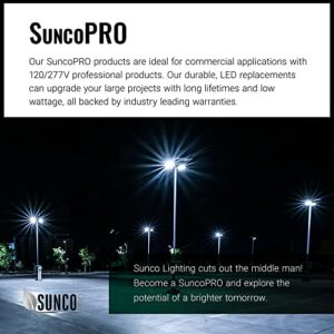 Sunco LED Parking Lot Light, Pole Outdoor Street Lights 150W Dusk to Dawn Photocell HID Replacement, 5000K Daylight, 19500 LM, Dimmable 1-10V, Waterproof Commercial Grade UL Listed 4 Pack