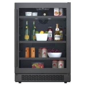 avallon abr241blss 24 inch wide 140 can energy efficient beverage center with led lighting, double pane glass, touch control panel and right swing door