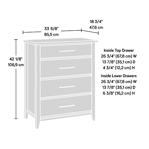 Sauder Summit Station 4-Drawer Chest Laurel Oak Finish