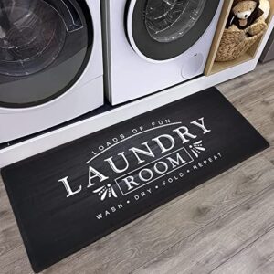 ustide laundry room rug, black laundry room rug runner 20x48, non skid laundry room decor black area rug, kitchen mat floor mat for bathroom washroom kitchen sink mat