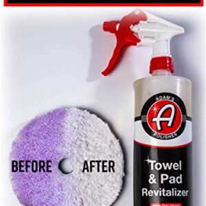 Adam's Microfiber Towel & Pad Cleaner - Keep Your Detailing Cloths, Applicators, & Pads Bright and Soft to Ensure a Scratch Free Surface - Tough on Grime, Gentle on Microfiber & Pads (32oz)