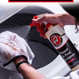 Adam's Microfiber Towel & Pad Cleaner - Keep Your Detailing Cloths, Applicators, & Pads Bright and Soft to Ensure a Scratch Free Surface - Tough on Grime, Gentle on Microfiber & Pads (32oz)