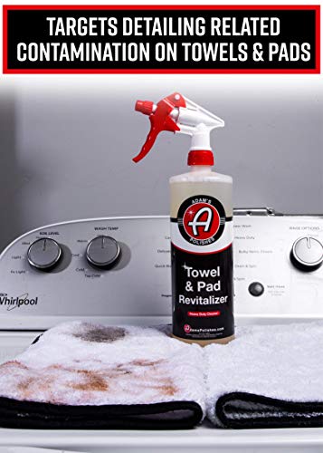 Adam's Microfiber Towel & Pad Cleaner - Keep Your Detailing Cloths, Applicators, & Pads Bright and Soft to Ensure a Scratch Free Surface - Tough on Grime, Gentle on Microfiber & Pads (32oz)