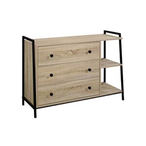 sauder north avenue dresser, l: 42.95" x w: 15.83" x h: 30.0", charter oak finish