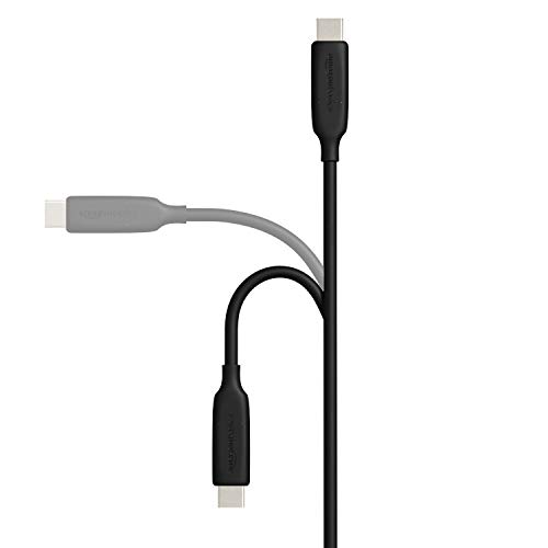 Amazon Basics USB-C to USB-C 3.1 Gen 2 Fast Charging Cable, 60W, 10Gbps High-Speed, 3 Foot, Black