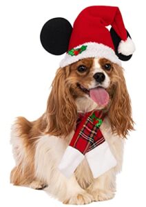 rubie's disney mickey & friends mickey mouse christmas pet accessory set, small-medium