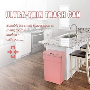 13 Gallon Trash Can Plastic Kitchen Trash Can Automatic Touch Free High-Capacity Garbage Can with Lid for Bedroom Bathroom Home Office 50 Liter