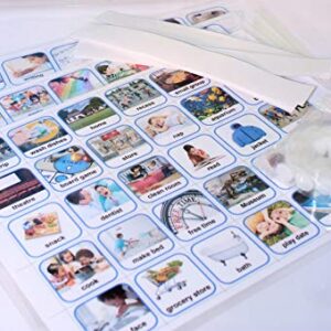 90 Real Life Photos Picture Cards & 3 Home, School, & On The Go Chart -Great for Children’s Daily Routine, Chores & Responsibilities -Promotes Great Behavior & Independence (Consumer Needs to Cut)