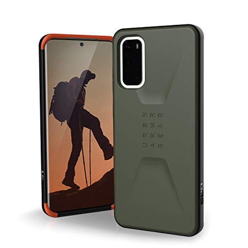 URBAN ARMOR GEAR UAG Samsung Galaxy S20 Case [6.2-inch Screen] Civilian [Olive Drab] Sleek Ultra-Thin Feather-Light Military Drop Tested Protective Cover