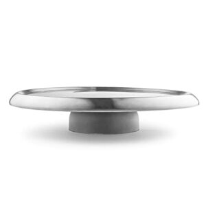 Chip and Dip Serving Set - Stainless Steel Appetizer Serving Tray- Shrimp Cocktail Serving Dish - 13 Inch round Cake Stand by Colleta Home