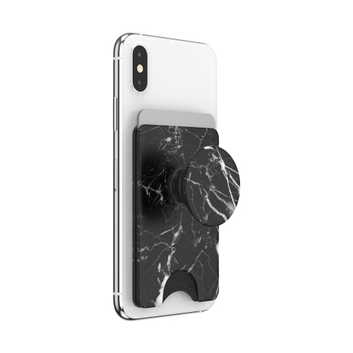 PopSockets PopWallet+ with Integrated Swappable PopTop - Midnight Marble