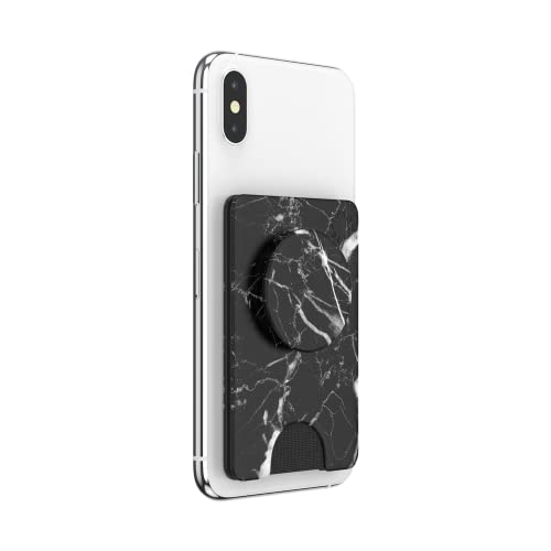 PopSockets PopWallet+ with Integrated Swappable PopTop - Midnight Marble