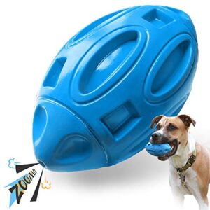 eastblue squeaky dog toys for aggressive chewers: rubber puppy chew ball with squeaker, almost indestructible and durable pet toy for medium and large breed