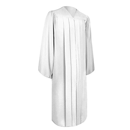 Endea Church Matte Choir Robe (51 (5'6" - 5'8"), White)