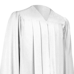 Endea Church Matte Choir Robe (51 (5'6" - 5'8"), White)