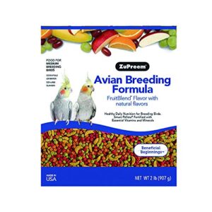 zupreem food breeding fruit tiel 2lbs, multi-color, one size (77620)