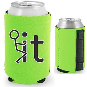 Fck It Magnetic Can Coolie (Bright Green, 2 Pack)