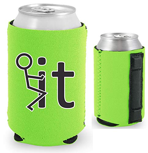 Fck It Magnetic Can Coolie (Bright Green, 2 Pack)