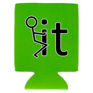 Fck It Magnetic Can Coolie (Bright Green, 2 Pack)