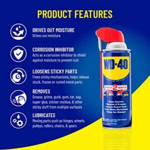 WD-40 Multi-Use Product with SMART STRAW SPRAYS 2 WAYS, 8 OZ [3-PACK]