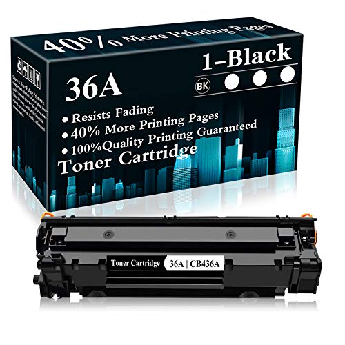 1 Black 36A | CB436A Toner Cartridge Replacement for HP Laserjet M1522n MFP M1523nf MFP M1120 MFP P1505 P150n Printer,Sold by TopInk