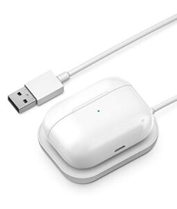 galvanox airpods pro charger - wireless charging station for apple airpod pro (white)