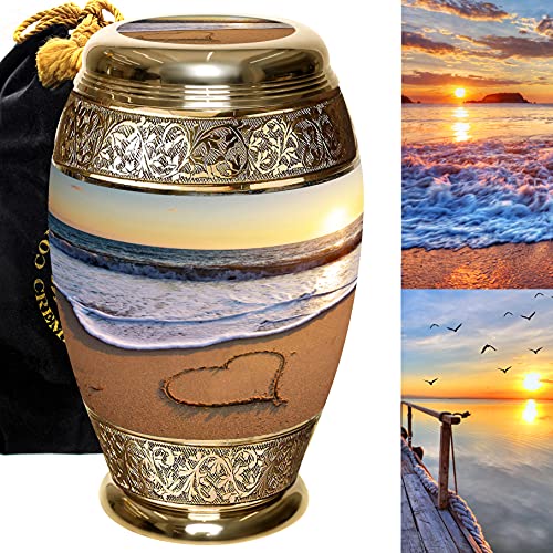 Endless Summer Urn Sunset Urns for Ashes Adult Male Large XL or Small Cremation Urns for Adult Ashes for Burial, Niche or Home Urns for Human Ashes Adult Female