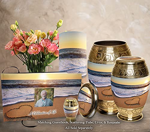 Endless Summer Urn Sunset Urns for Ashes Adult Male Large XL or Small Cremation Urns for Adult Ashes for Burial, Niche or Home Urns for Human Ashes Adult Female