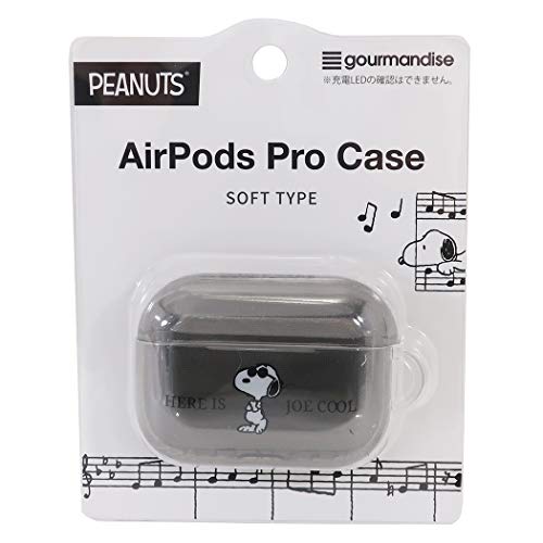 Gourmandise SNG-472B Peanuts AirPods Pro Soft Case, Joe Cool Gray