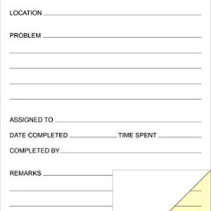 Maintenance Request Forms on 2 Part Carbonless Paper (Pack of 100)