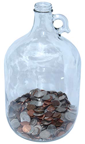 Skywin Swear Jar - Large Glass Money Jar and Adult Piggy Bank for Storing Coin & Change