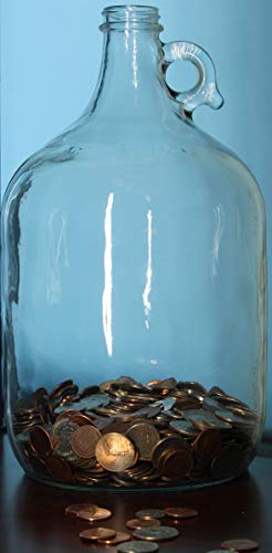 Skywin Swear Jar - Large Glass Money Jar and Adult Piggy Bank for Storing Coin & Change