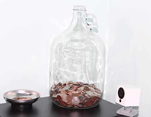 Skywin Swear Jar - Large Glass Money Jar and Adult Piggy Bank for Storing Coin & Change