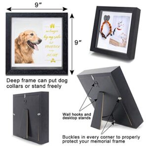 KCRasan Pet Picture Frame Memorial - Dog Memorial Sentiment Frame for Loss of Dog Gifts - Pet Collar Frame Remembrance Sympathy Dog or Cat Tribute Keepsake