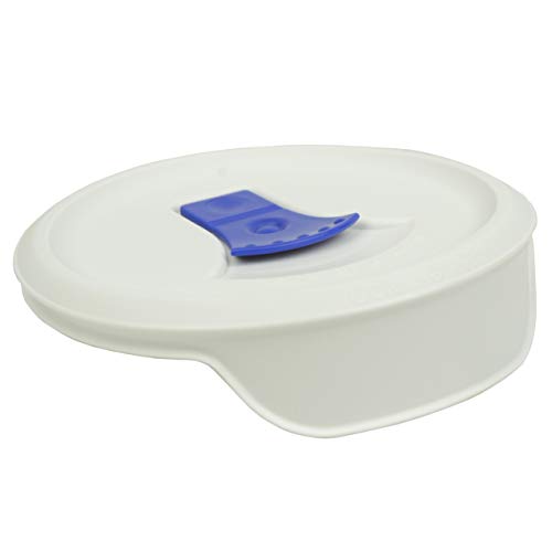 Corningware FW16 French White Lid with Vented Blue Tab Casserole Replacement Lid - 4 Pack