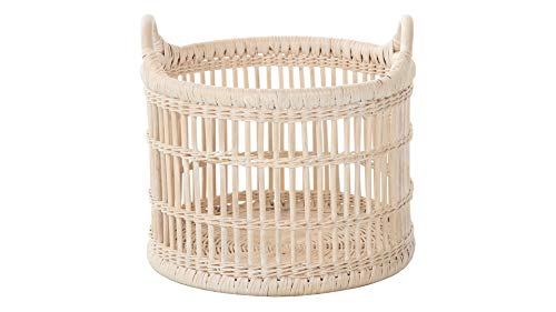 Kouboo Rattan Basket, White-wash small