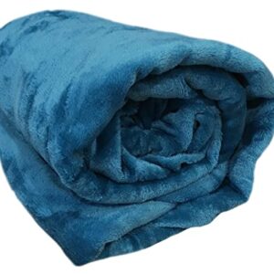 Home Must Haves Turquoise Blue Ultra Soft Plush Warm Cozy Lightweight Fleece Microfiber King Size Bed Throw Blanket, Teal Flannel