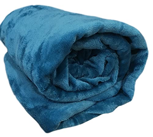 Home Must Haves Turquoise Blue Ultra Soft Plush Warm Cozy Lightweight Fleece Microfiber King Size Bed Throw Blanket, Teal Flannel