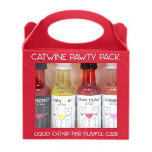 petwineshop cat wine pawty pack catnip wine catwine set for cats & kittens