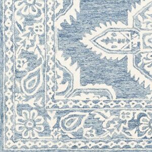 Hauteloom Passaic Wool Living Room, Bedroom Area Rug - Bohemian/Global - Blue, Beige - 8' x 10'