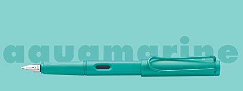 Lamy safari candy 021 Fountain Pen - Modern Aquamarine Colour Fountain Pen with Ergonomic Handle and Timeless Design - Nib Size F - Special Model