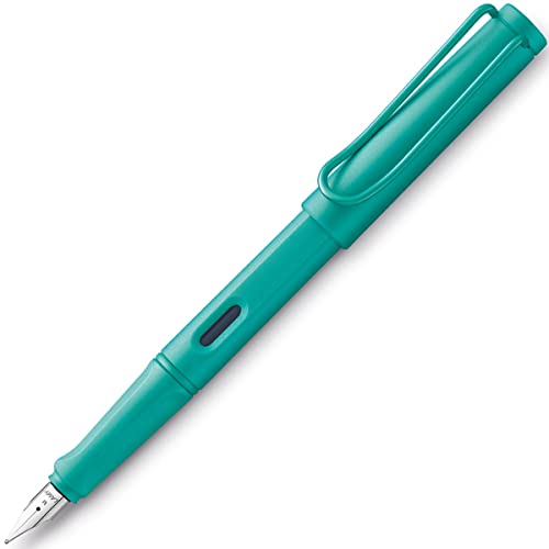 Lamy safari candy 021 Fountain Pen - Modern Aquamarine Colour Fountain Pen with Ergonomic Handle and Timeless Design - Nib Size F - Special Model