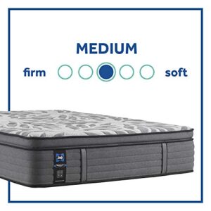 Sealy Posturepedic Plus, Euro Pillow Top 14 Medium Mattress with Surface-Guard and 5-Inch Foundation, Queen, Grey