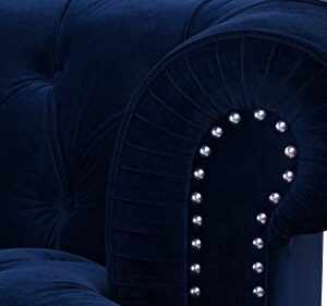 Jennifer Taylor Home Ariana, Sofa, Navy Blue Velvet