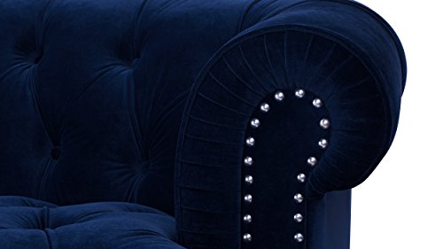 Jennifer Taylor Home Ariana, Sofa, Navy Blue Velvet