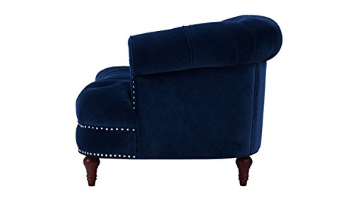 Jennifer Taylor Home Ariana, Sofa, Navy Blue Velvet