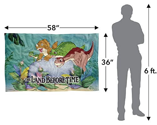 Trevco Land Before Time Littlefoot and Friends Fleece Blanket (36x58)